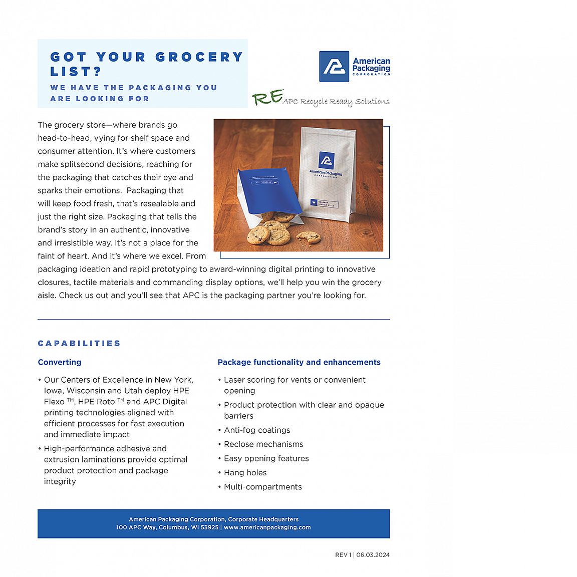 Grocery Packaging | American Packaging Corporation