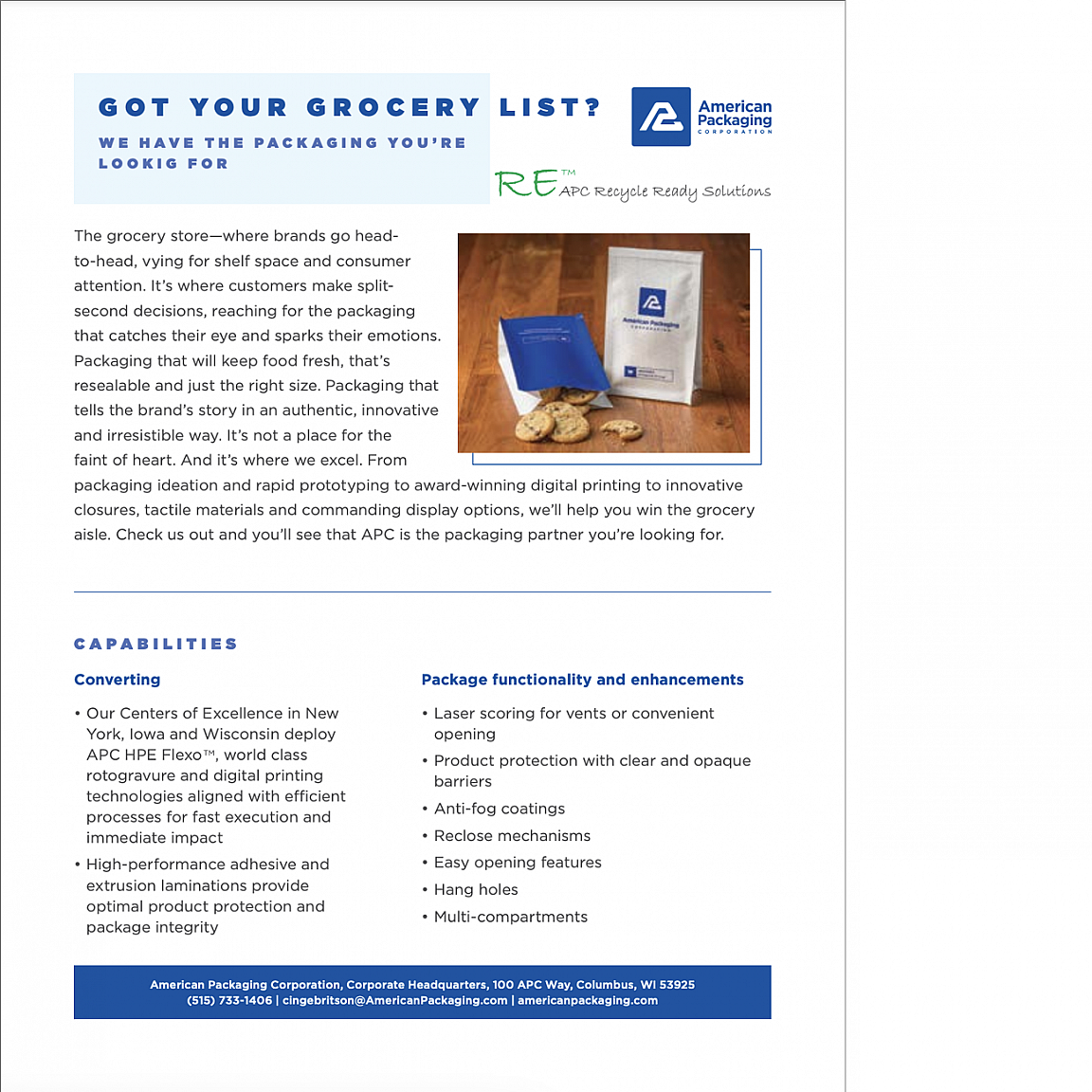 Grocery Packaging | American Packaging Corporation