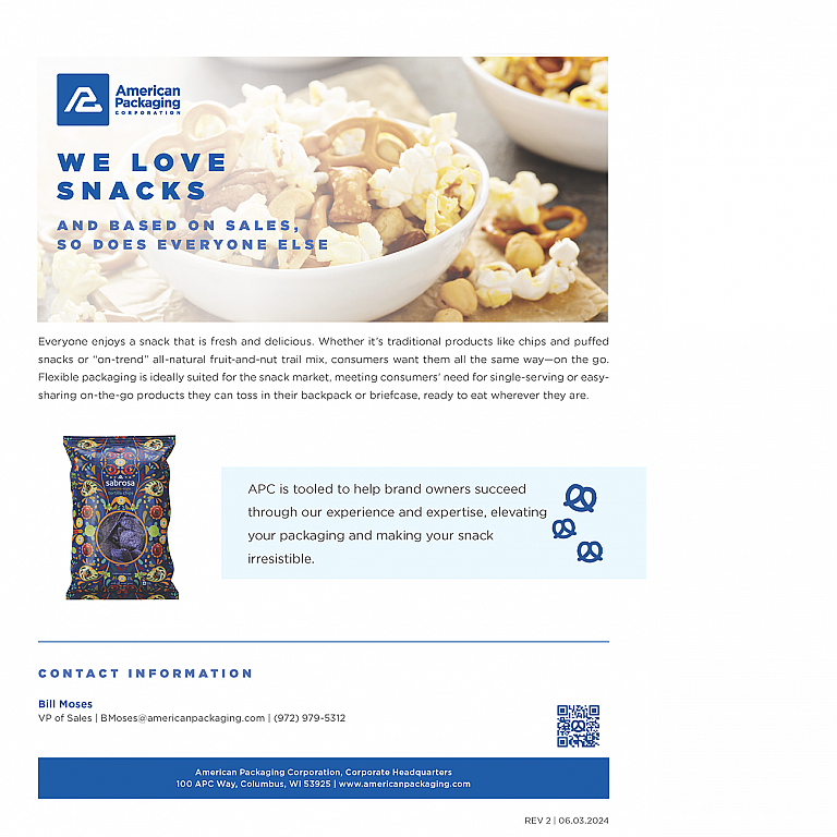 Snack Packaging | American Packaging Corporation